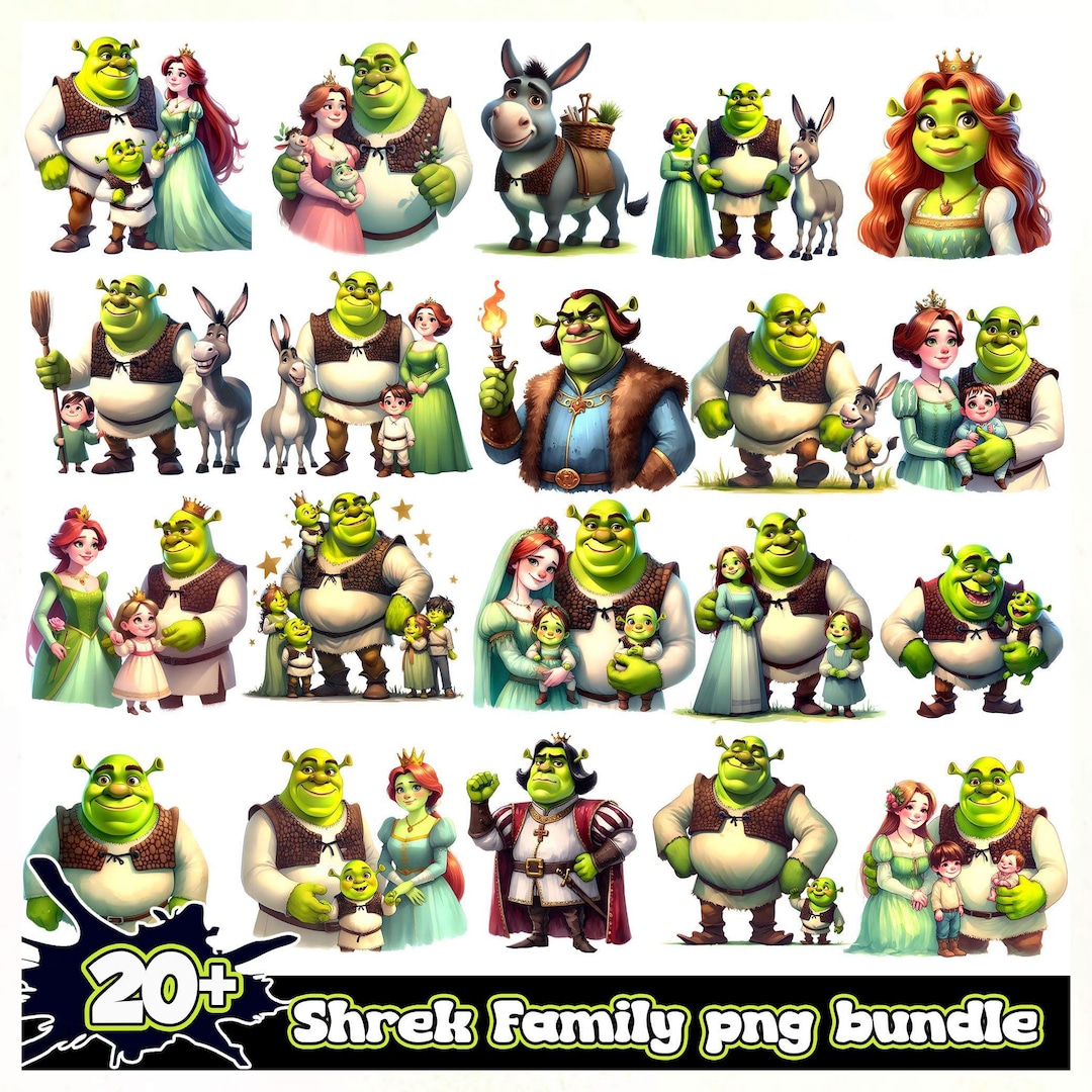 Shrek, Shrek Png File, Png Bundle, Vector, Cricut, Silhouette, Cut ...