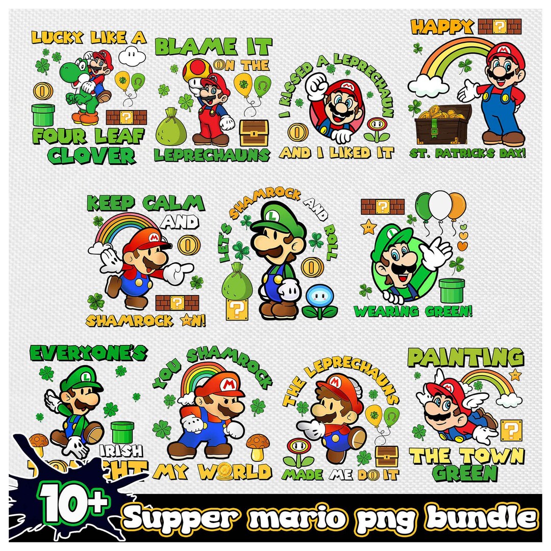 Super Mario PNG Bundle, Super Mario Bundle, Super Mario Transparent PNG ...