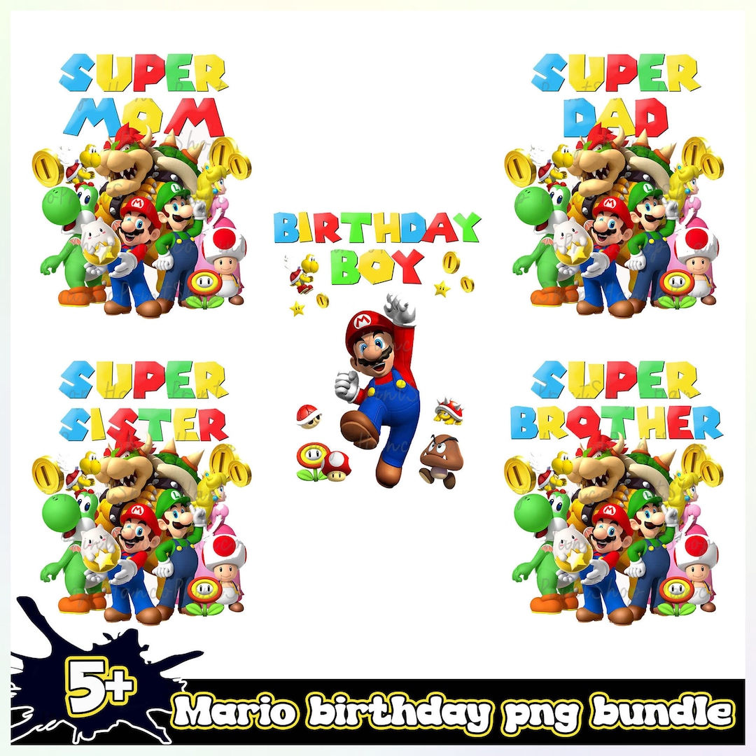 Sale Super Mario PNG Bundle, Super Mario Bundle, Super Mario ...