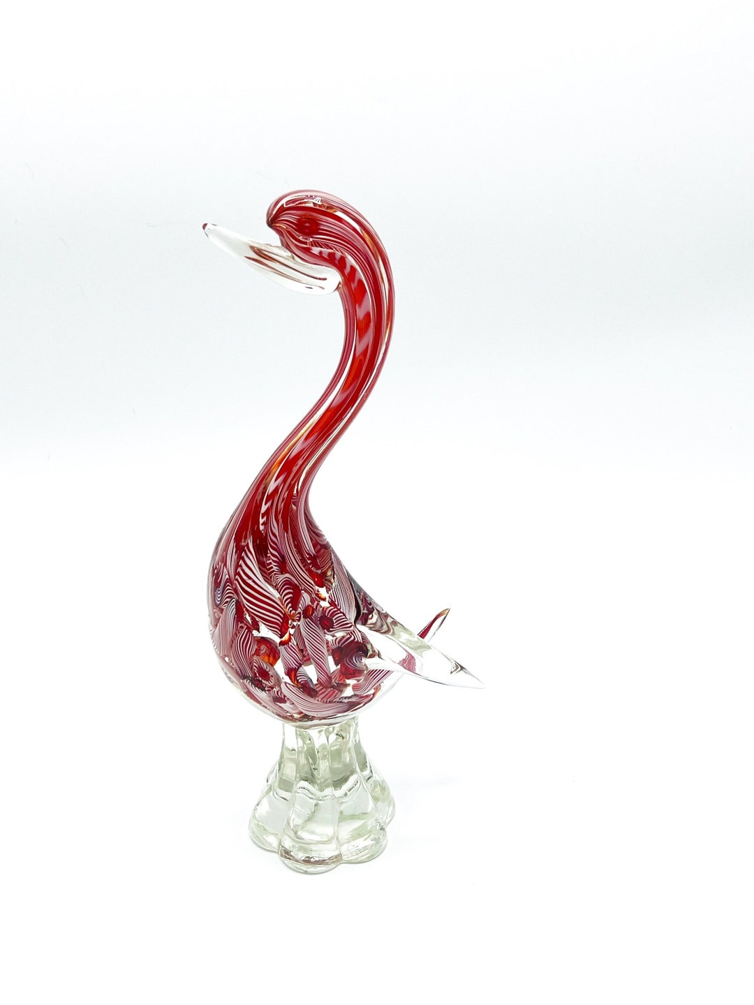Large Murano Glass Swan Figurine, Handmade in Italy - Etsy