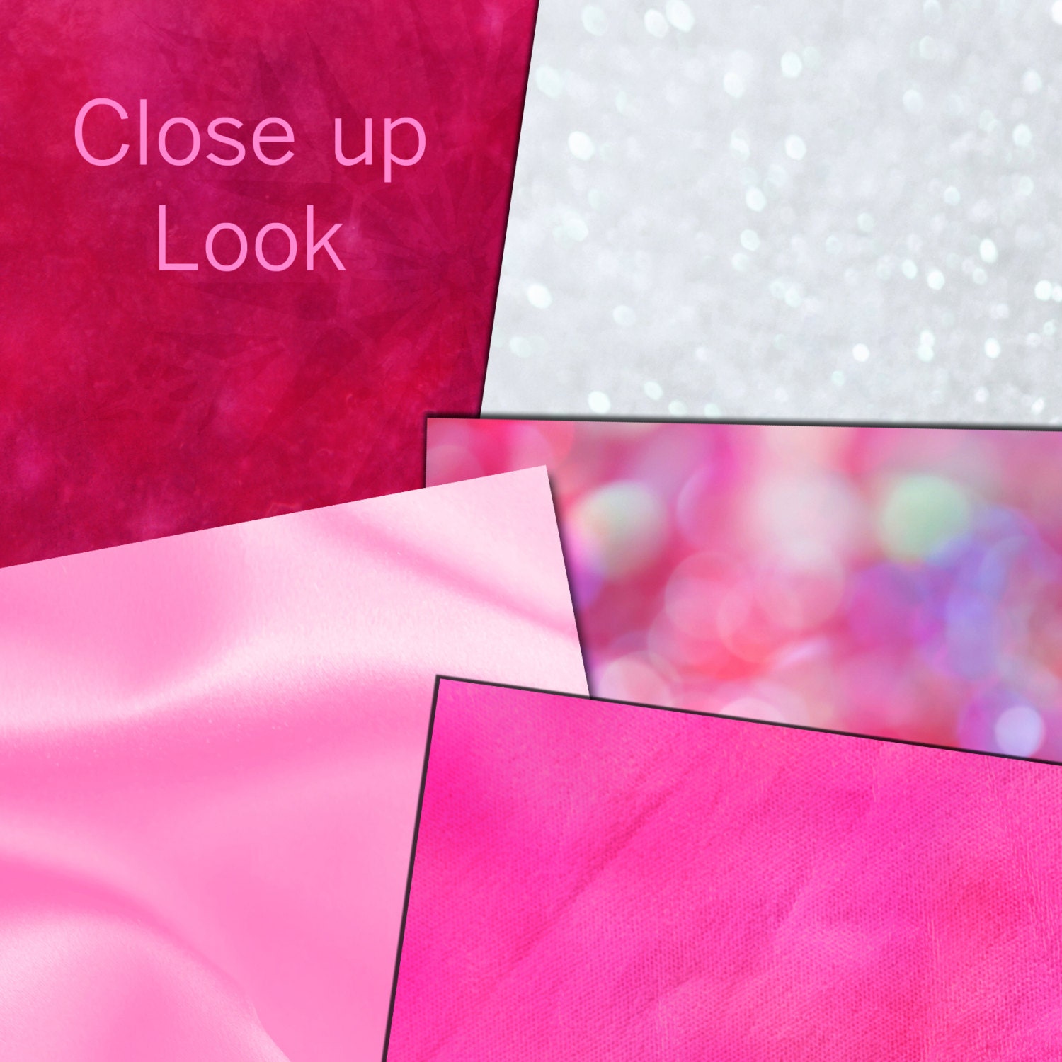 Winter Wonderland Pink Digital Scrapbook Paper Bokeh Snowflake ...