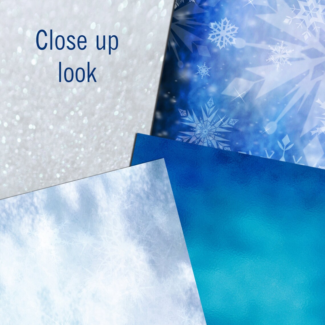 Winter Wonderland Digital Scrapbook Paper Bokeh Snow "frozen" Inspired ...