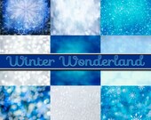Winter Wonderland Digital Scrapbook Paper Bokeh Snow - Etsy