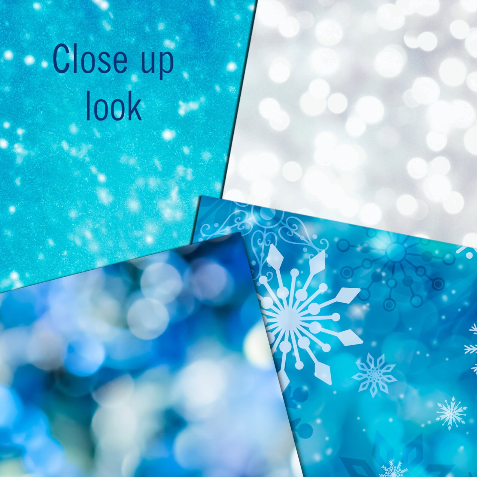 Winter Wonderland Digital Scrapbook Paper Bokeh Snow "frozen" Inspired ...