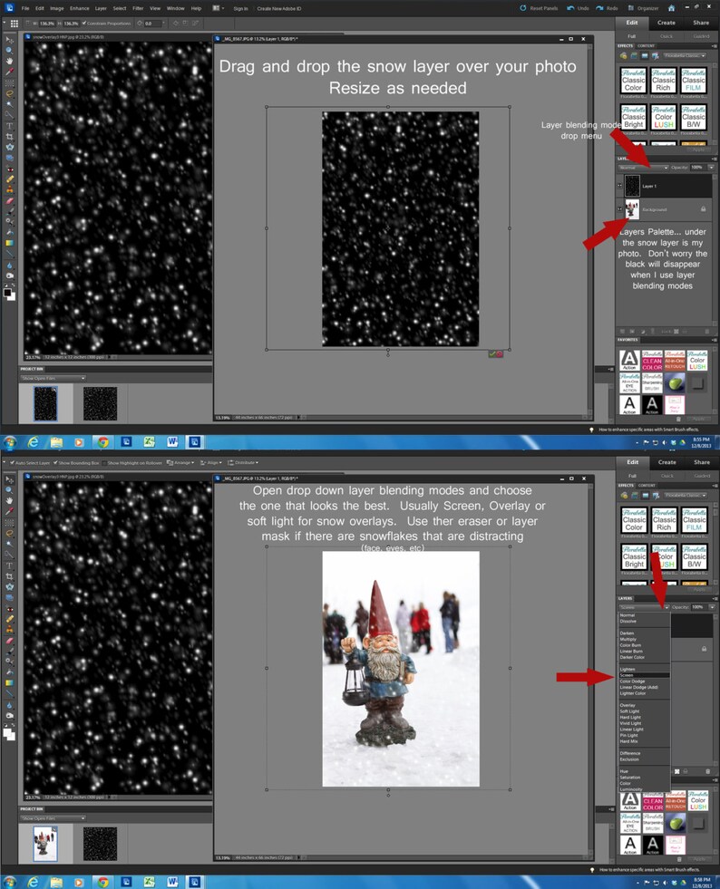 A Little Snow How Photoshop Snow Overlays With 2 Bokeh Overlays ...