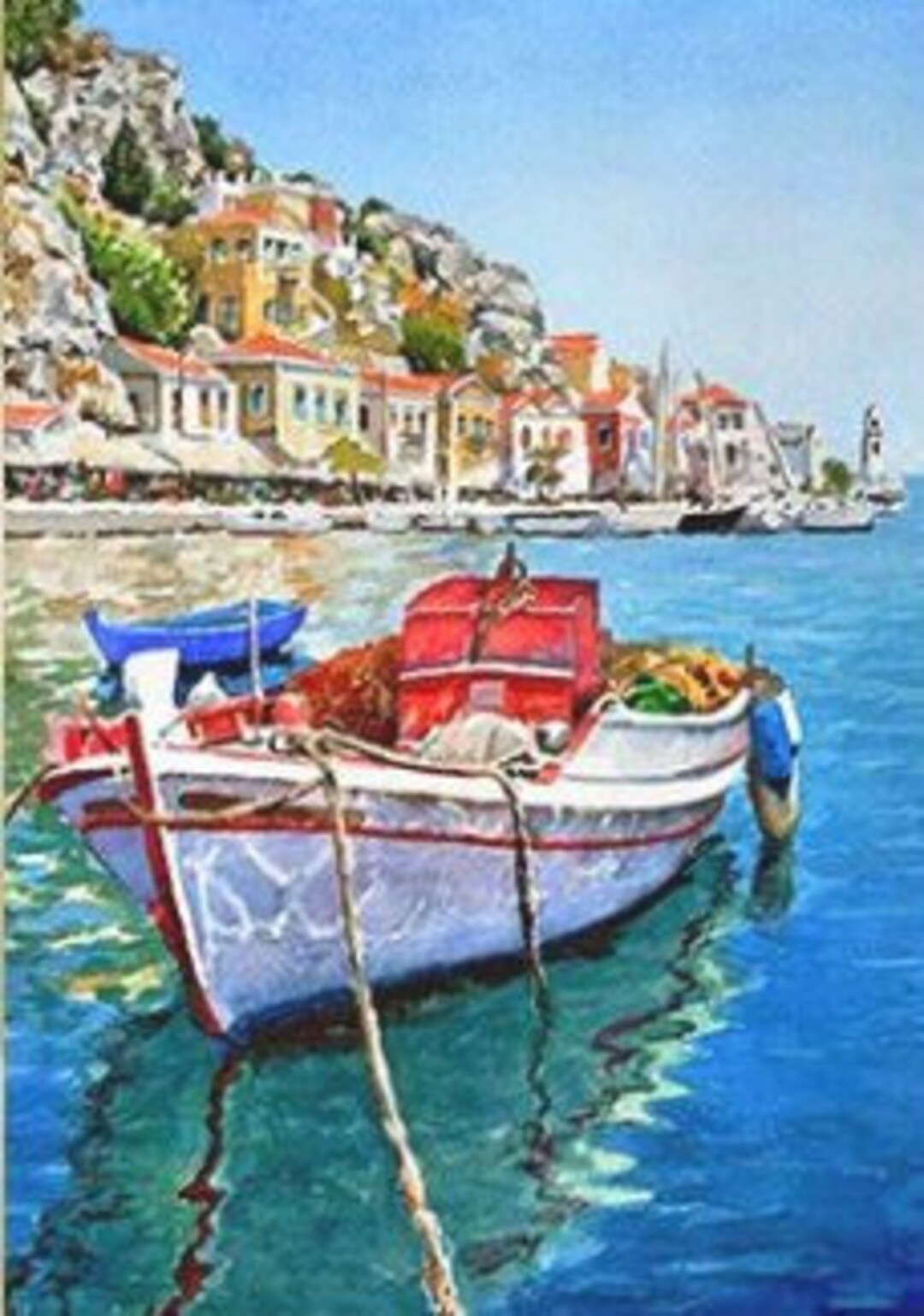 Scenic Boat Diamond Art Painting Kit: DIY Craft, Calming Wall Decor ...