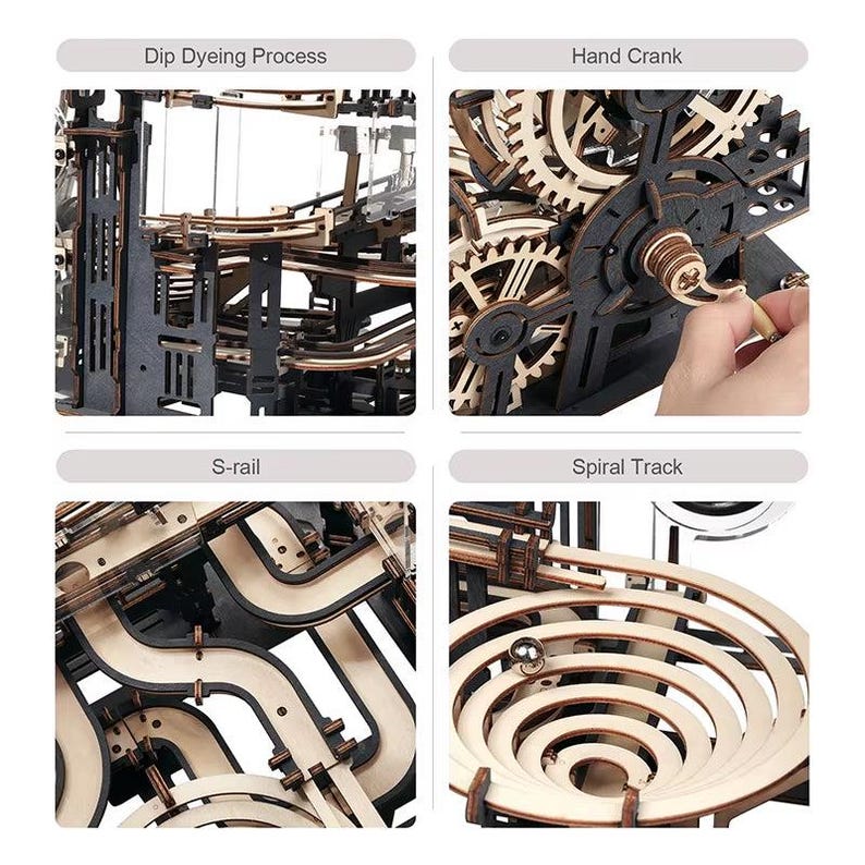 Marble Night City 3D Puzzle: Electric Wooden Model Kit - Etsy