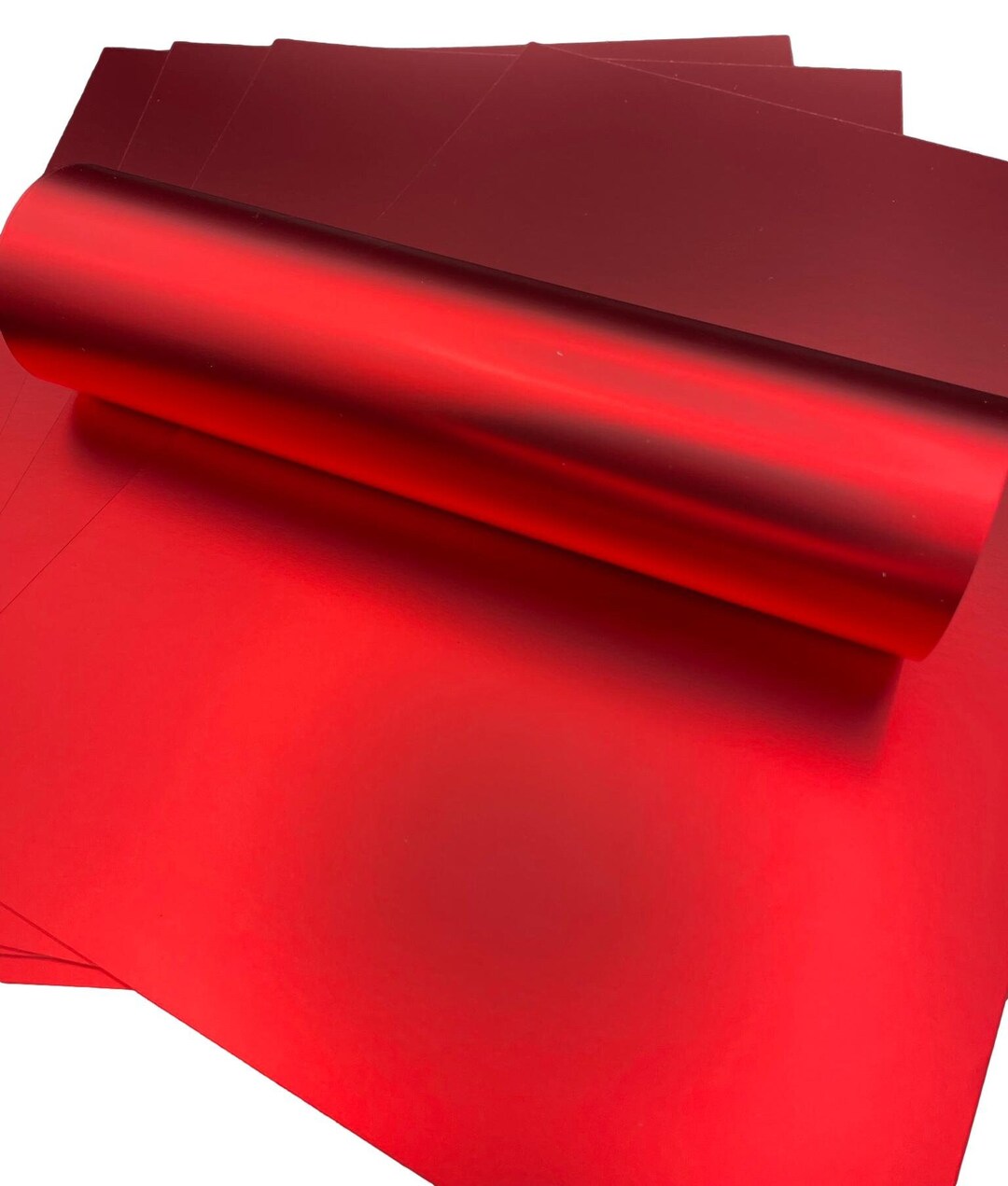 5 Sheets A4 Premium RED Mirri Silk Effect Card Single Sided 290gsm ...
