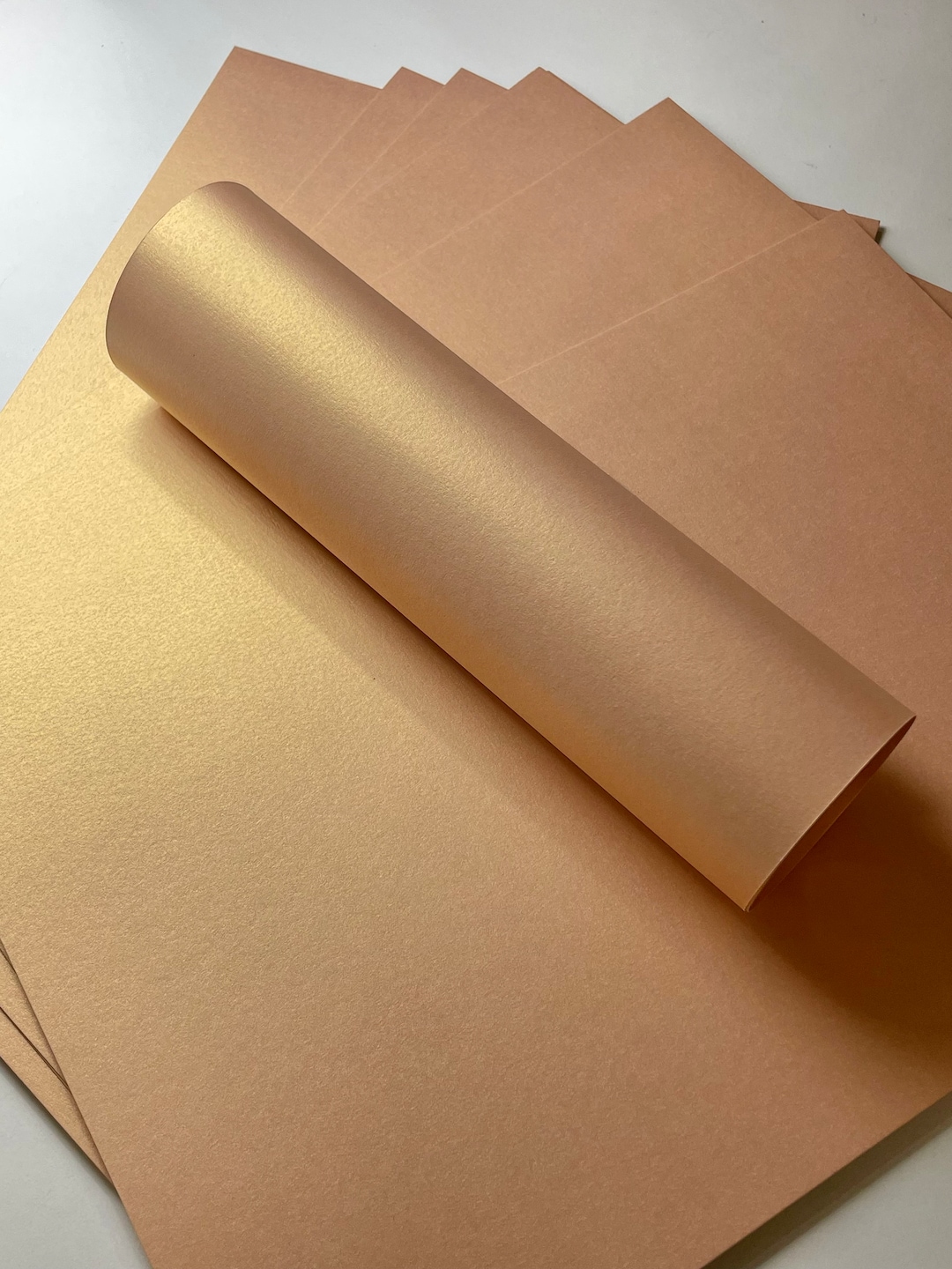 10 Sheets A4 Sandy Bronze Gold Shimmer Pearlescent Card Double Sided ...