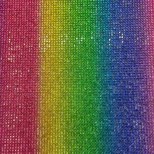 Rainbow Self Adhesive Rhinestone Sheet Large 40cm X 24cm (17" X 10 ...