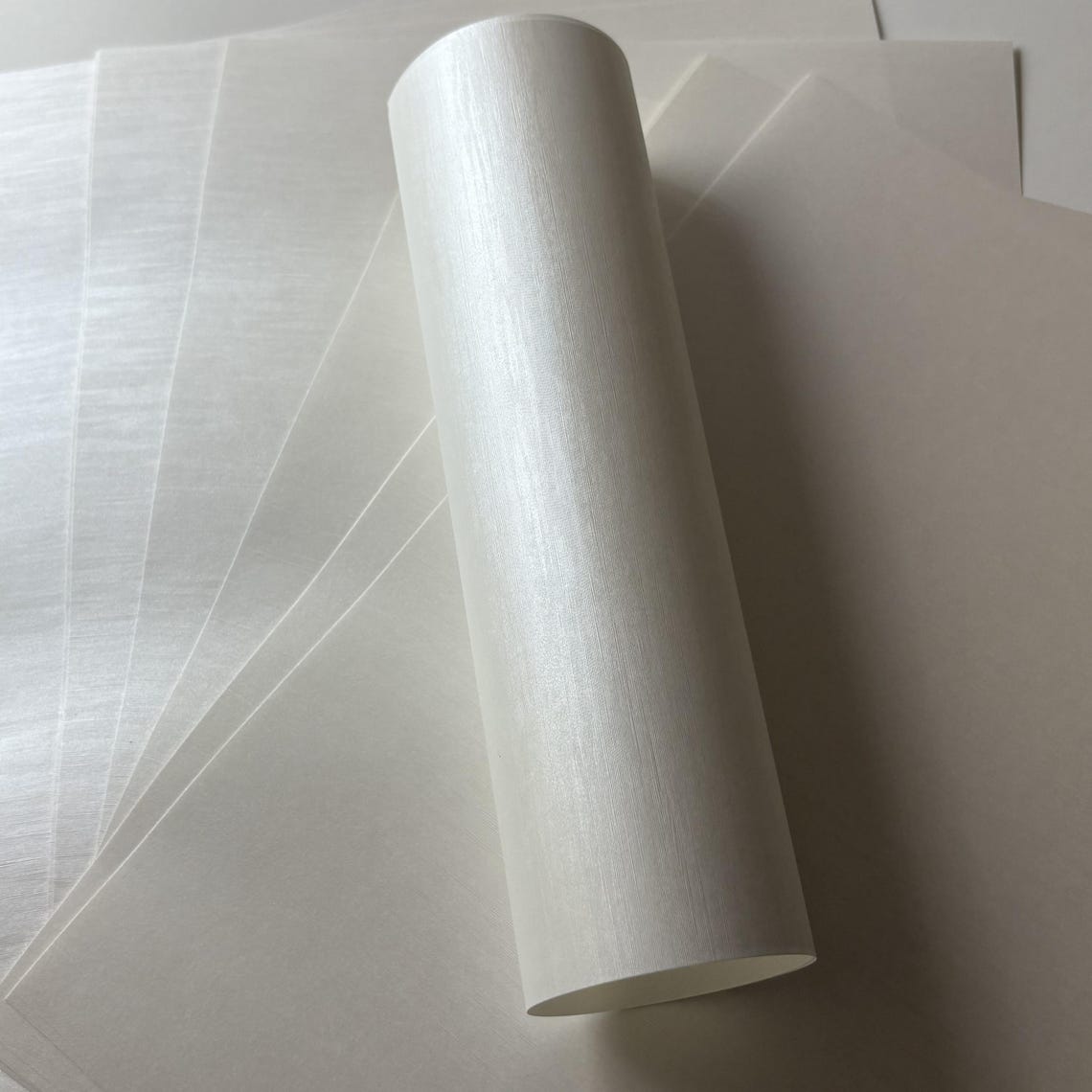 A4 Premium Imitlin Metallic Pearl White Silk Pearlescent Shimmer Paper ...