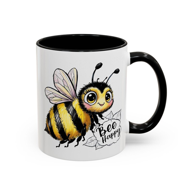 Bee Happy Mug - Etsy