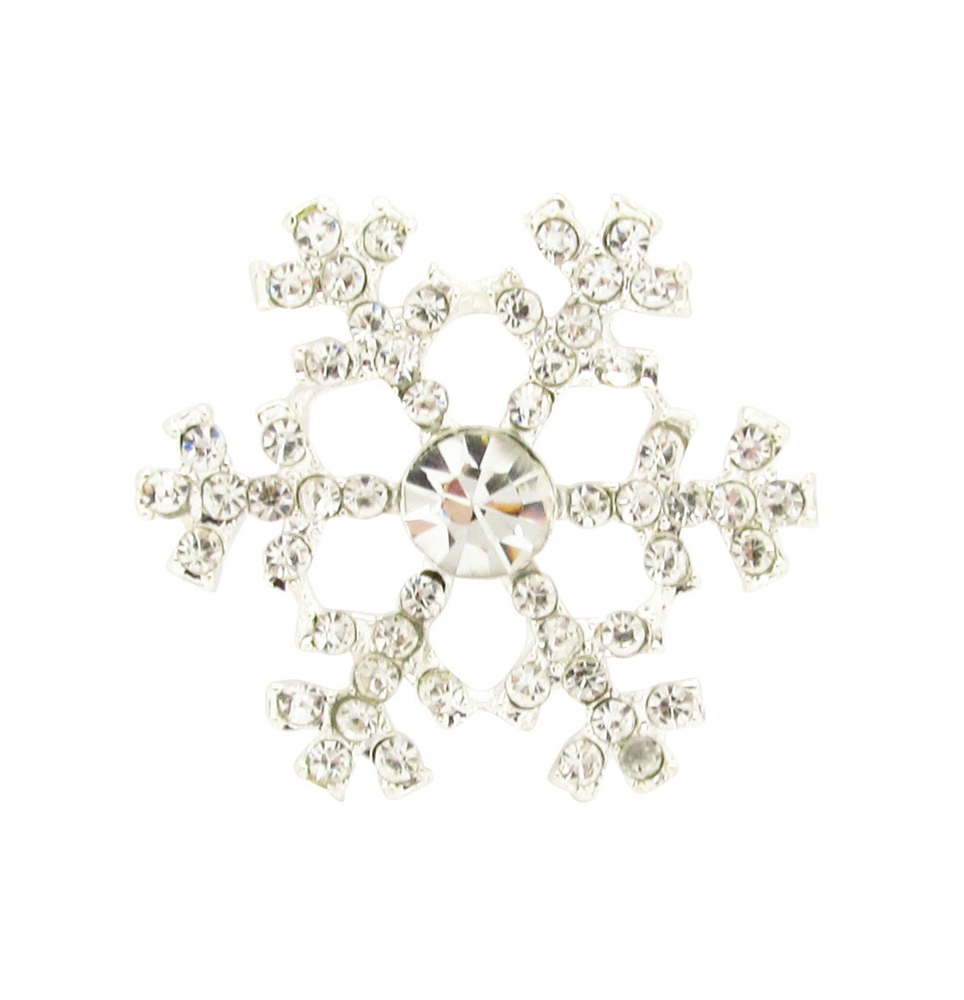 10 X Crystal Diamante Rhinestone Snowflake Embellishments Christmas ...