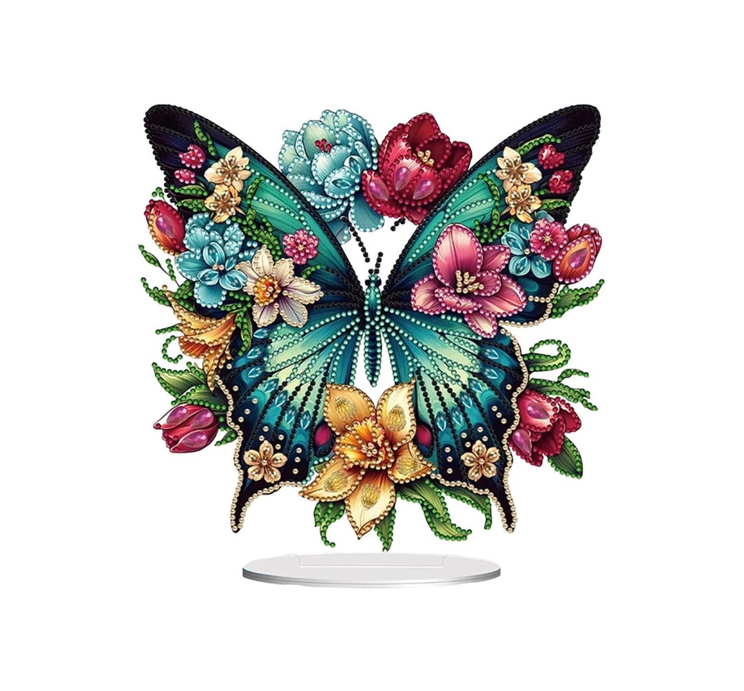 5D DIY Colourful Butterfly Diamond Art Kit Crystal Embroidery ...