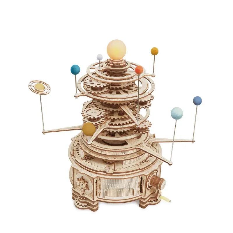 3D Wooden Mechanical Orrery Model Kit – DIY Solar System Puzzle Toy ...
