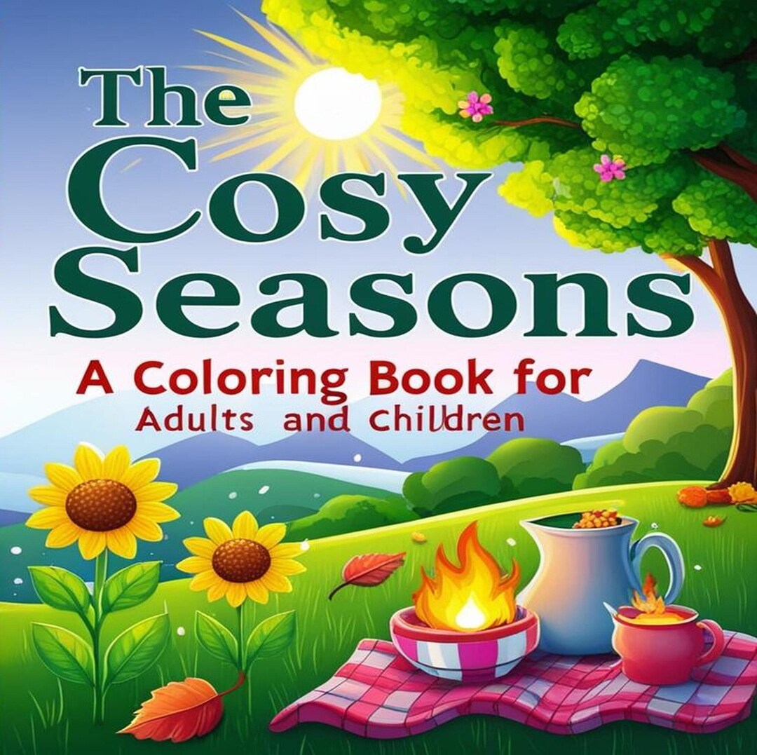 Cosy Seasons Colouring Book: Relaxing Designs for Adults & Kids - Etsy