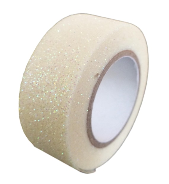 Iridescent White Glitter Sparkle Washi Tape Quality Masking | Etsy