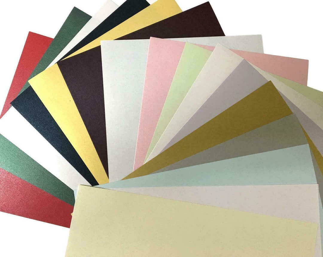 20 Sheets of Pearlescent Shimmer Papers Various Colours - Etsy