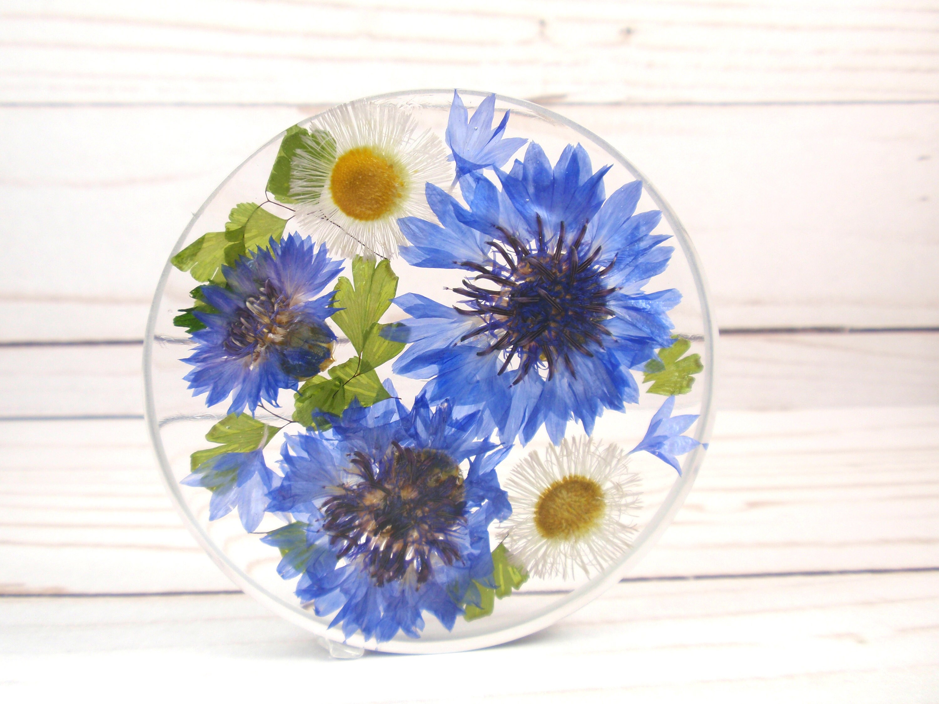 Home decor Real flower resin coaster drinkware housewarming | Etsy