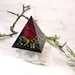Red Rose Resin Pyramid Paperweight Keepsake Real Flower Home Decor ...