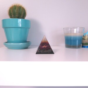 Red Rose Resin Pyramid | Paperweight Keepsake | Real Flower Home Decor ...