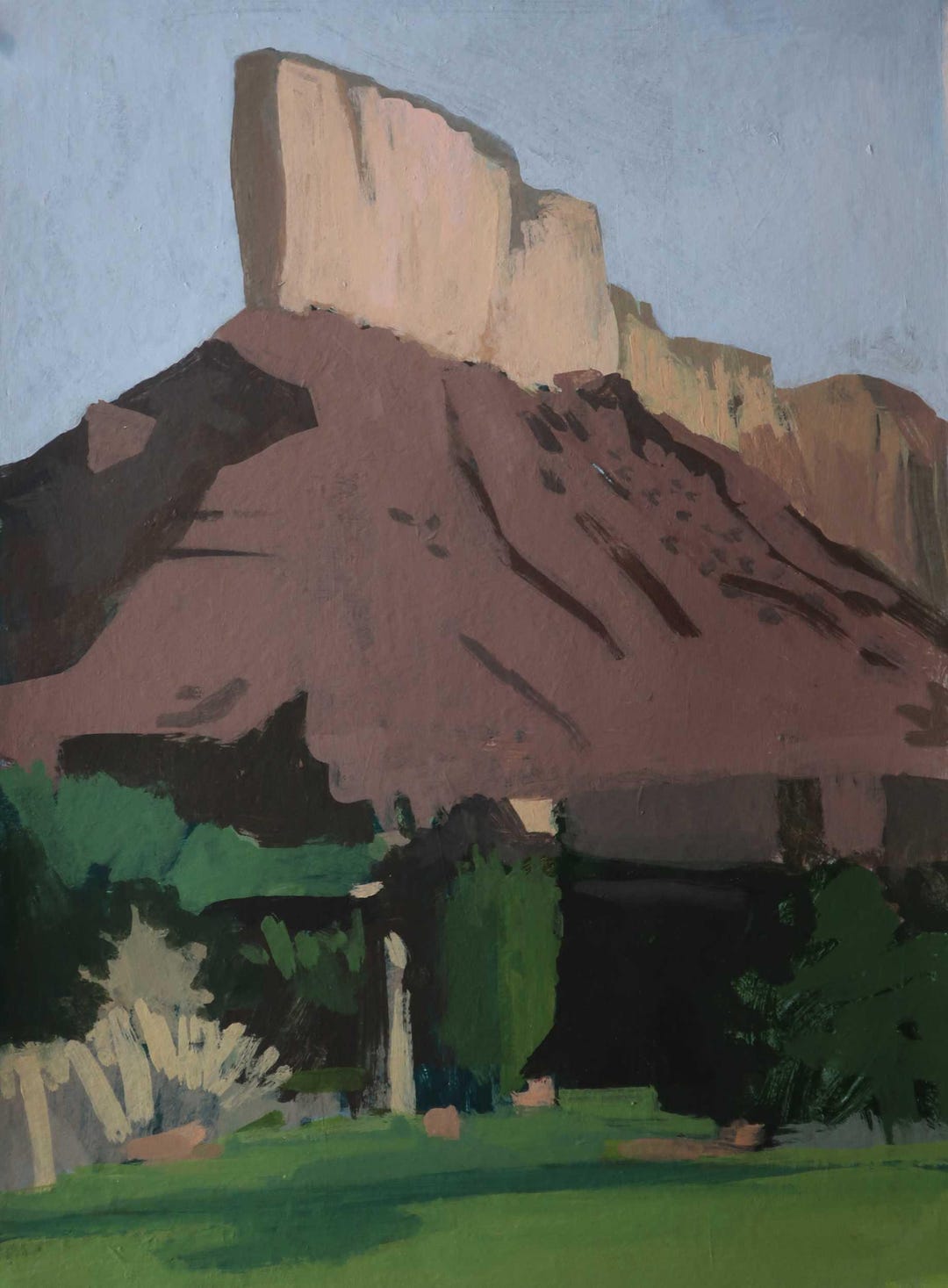 The Palisade - Original Colorado Landscape Painting on Paper - Etsy
