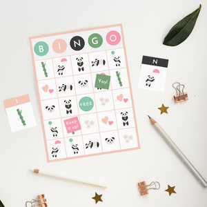 Panda Bingo 15 Pack! Instant Download Perfect for Fun Parties - Etsy