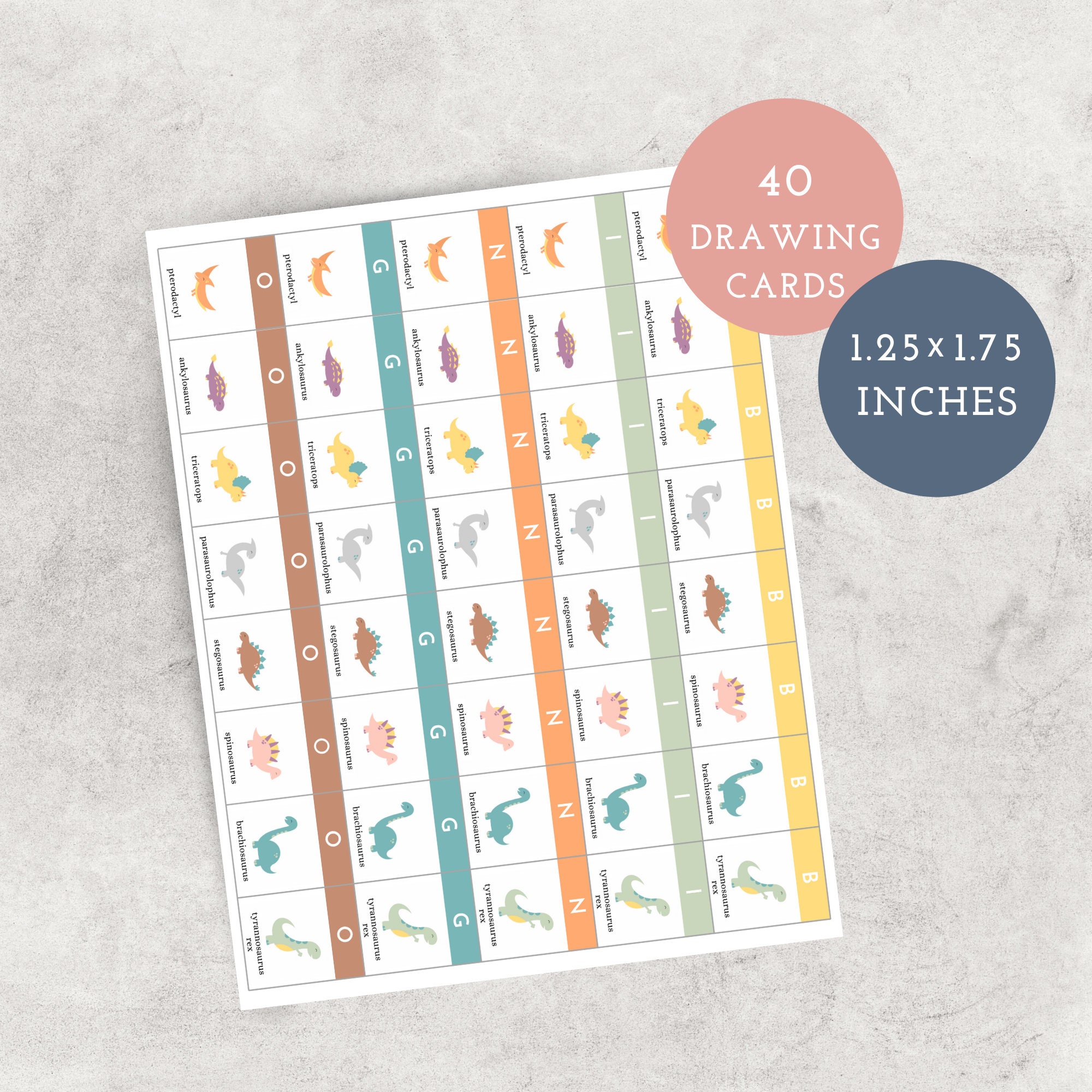 Dinosaur Bingo 15 Pack! Instant Download / Easy to Print and Cut / Fun ...
