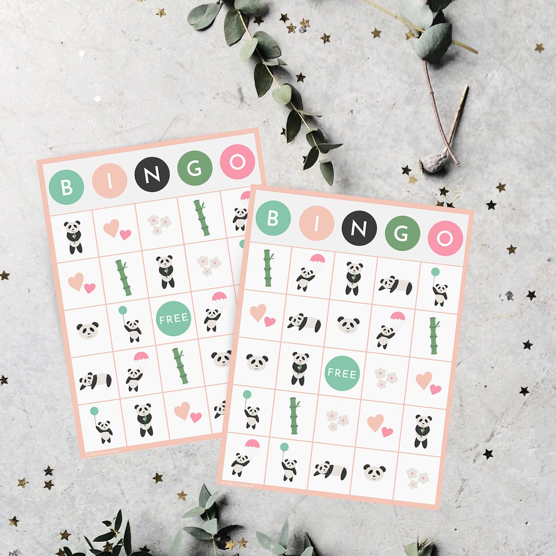 Panda Bingo 15 Pack! Instant Download Perfect for Fun Parties - Etsy