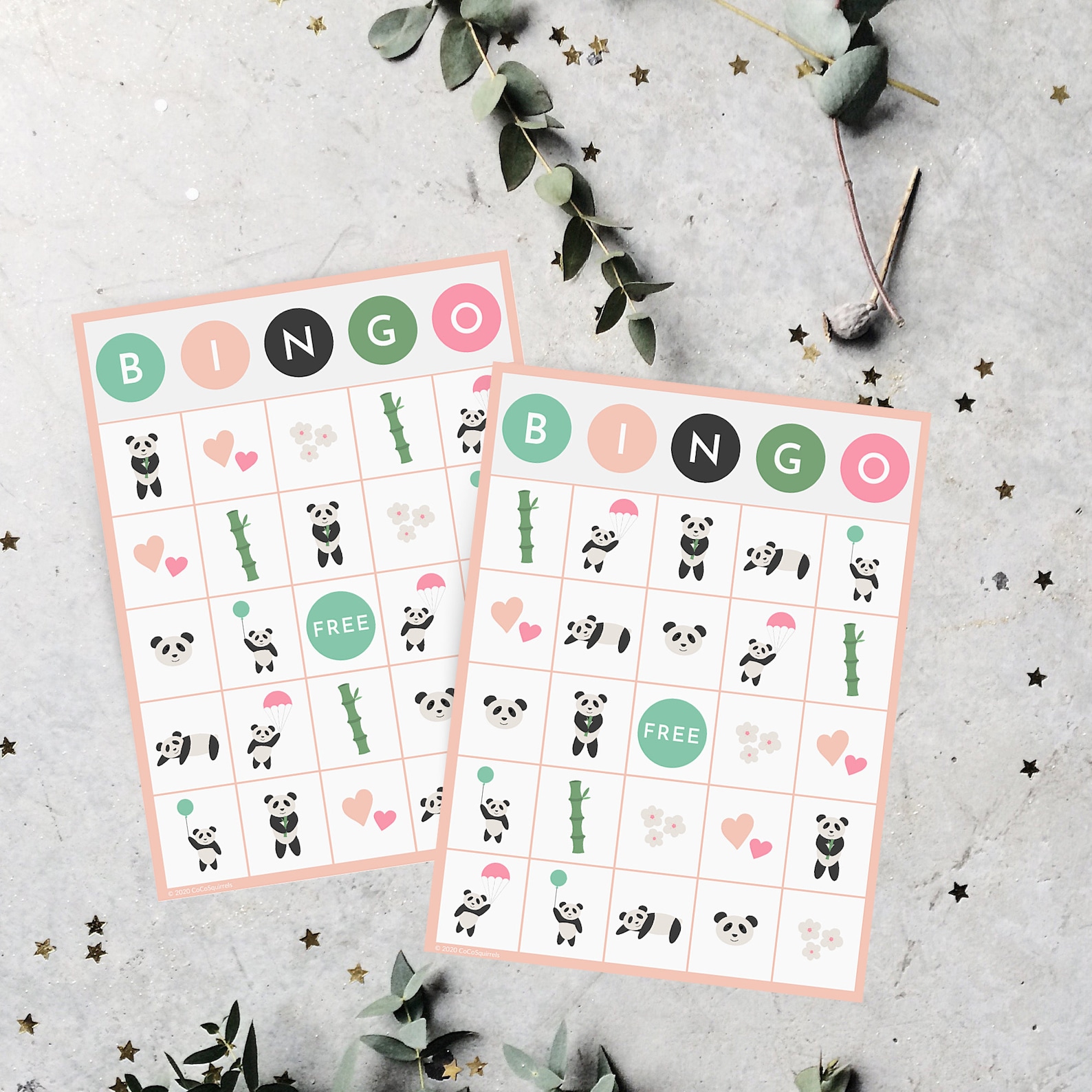 Panda Bingo 15 Pack! Instant Download Perfect for Fun Parties - Etsy