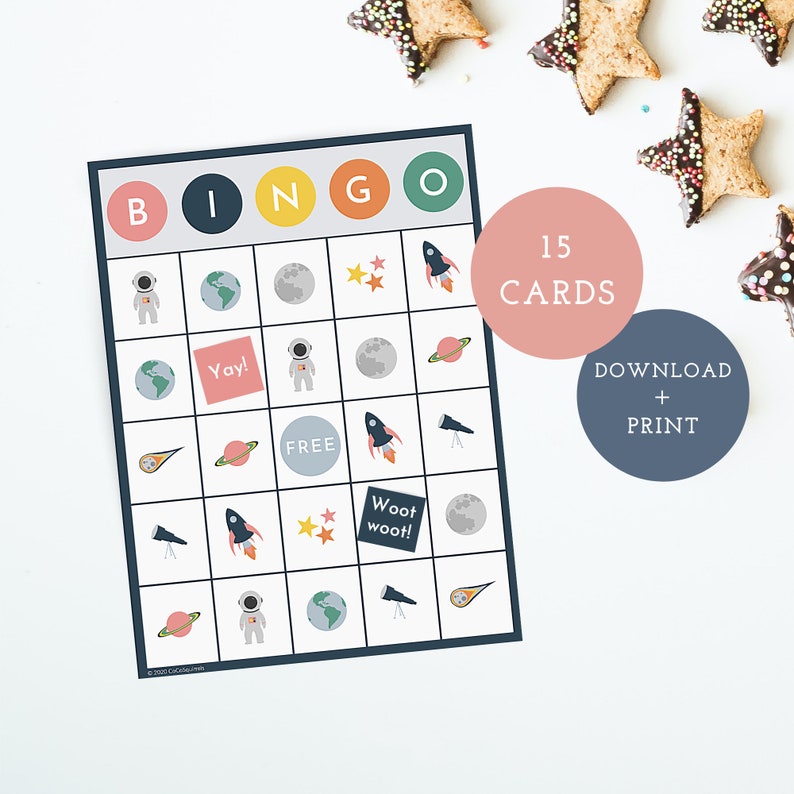 Space Bingo 15 Pack! Instant Download Perfect for Fun Parties! - Etsy