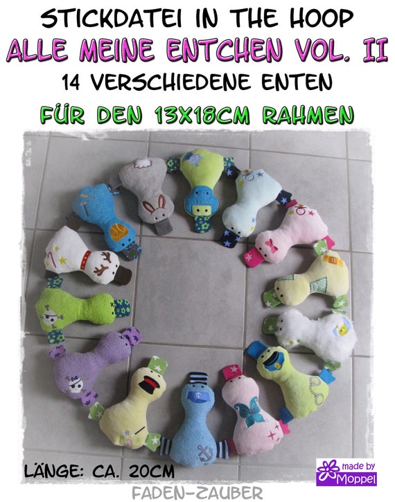 Entchen Set Vol. II in the hoop Größe M 13x18cm | Etsy