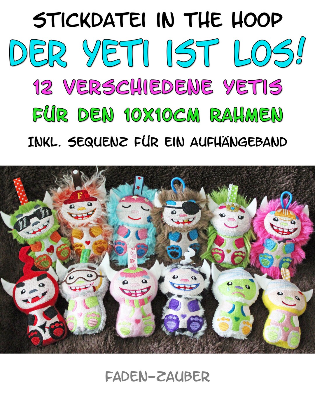 Yetis in the Hoop Size S 10 X 10 Cm - Etsy