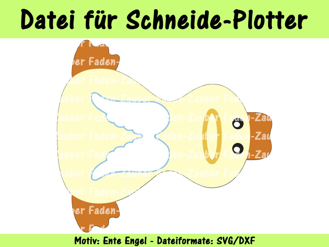 Plotter File Duck Angel Svg Dxf - Etsy