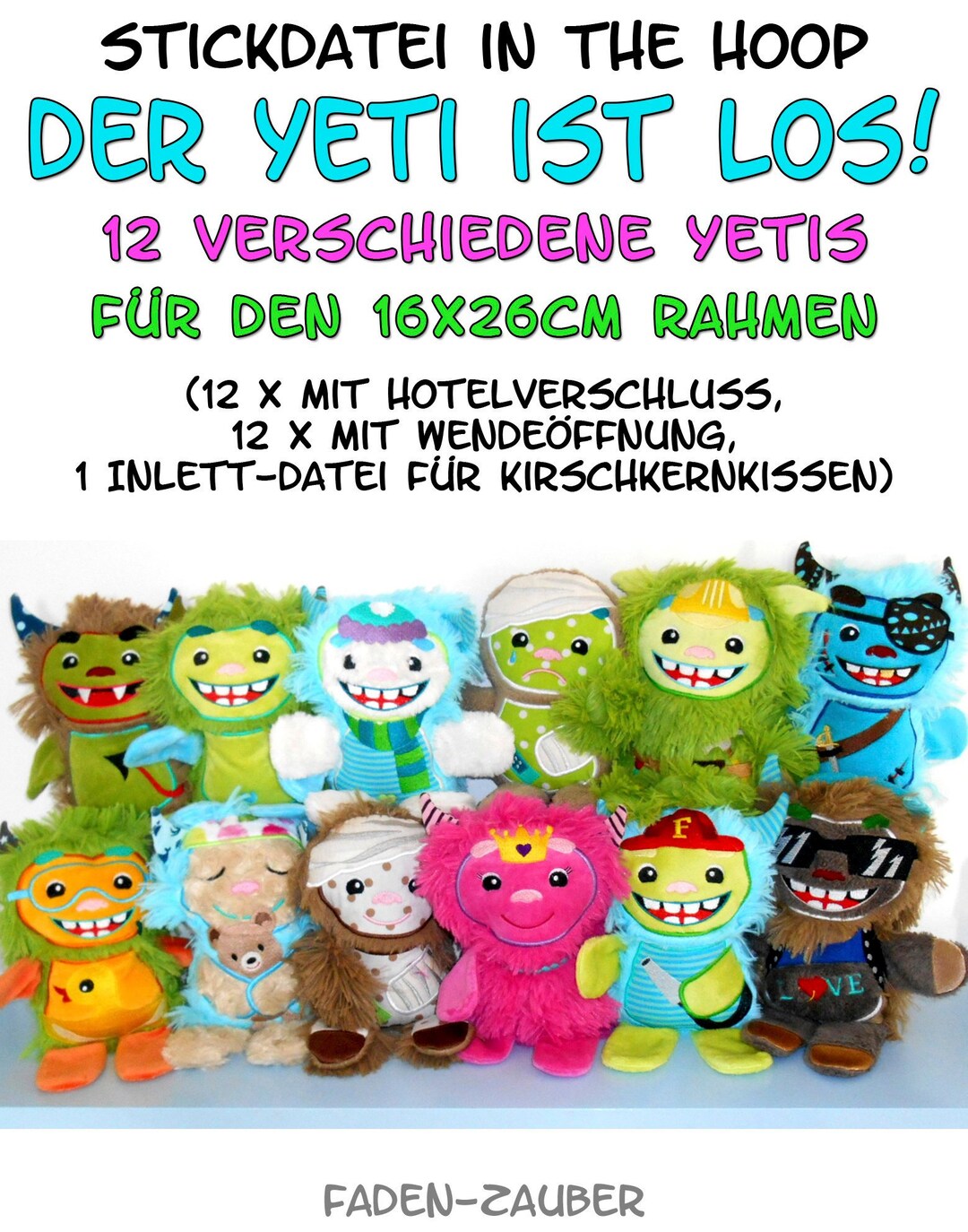 Yetis in the Hoop Size L 16 X 26 Cm - Etsy