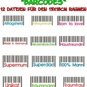 Cool Barcodes for the 13 X 18 Cm Frame - Etsy