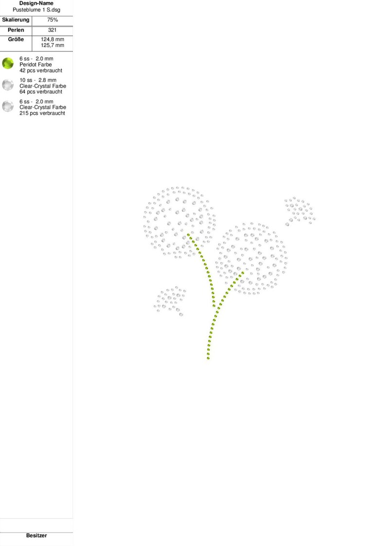 Plotter-Datei für Strass Pusteblume 1 | Etsy