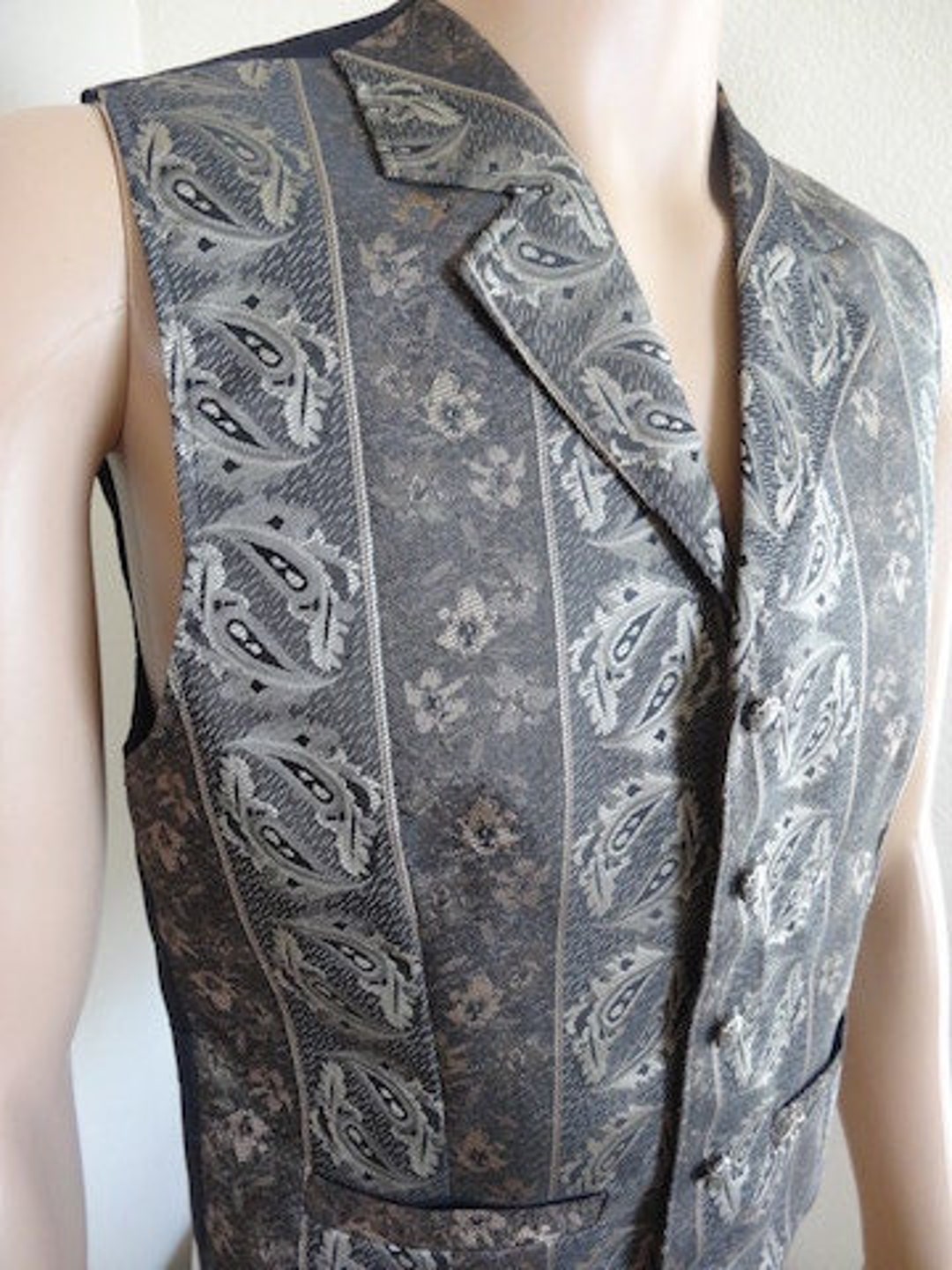 Vintage 'frontier Clothing' Western Waistcoat MADE in USA Chest 38 ...