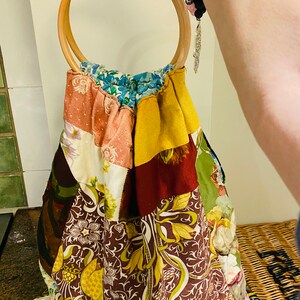 BEAUTIFUL Handmade Shopping Bag Made With Vintage Fabric & - Etsy