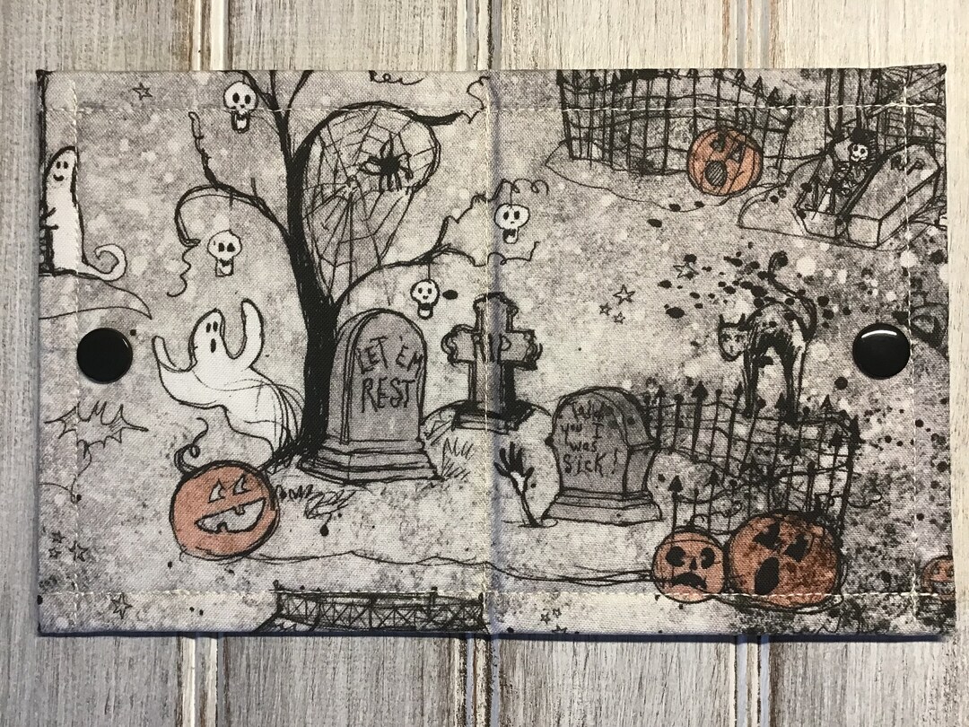 Haunted Cemetery - 5” X 8” Thread Keeper Cross Stitch Needlework ...
