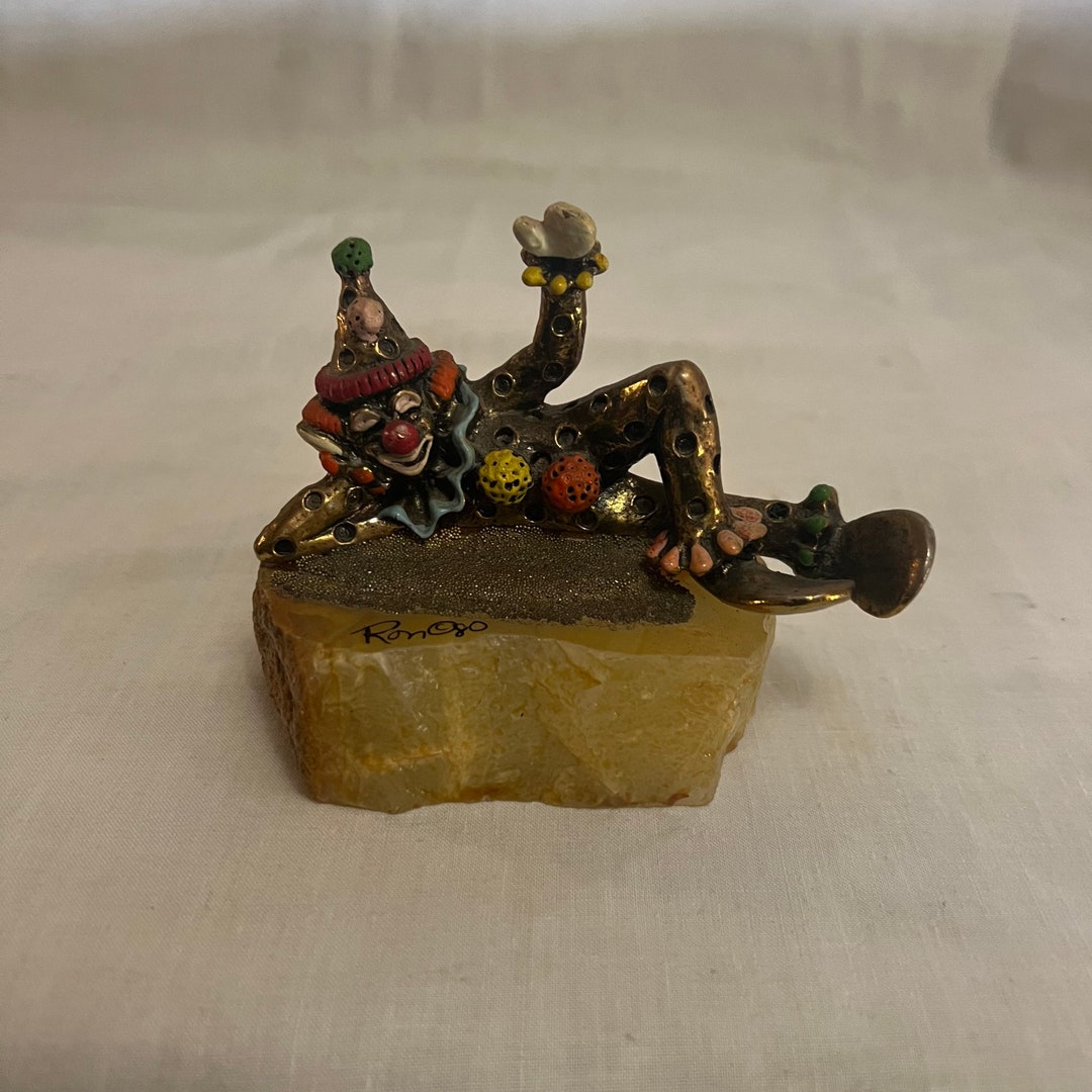 Vintage Ron Lee Clown Figurine Collectible Clown Laying Down, Mid ...