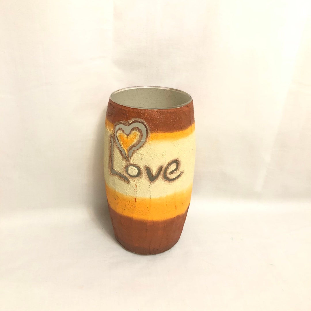 Vintage Love Vase | Romantic Vase | I Love You Vase | Heart Vase | I ...