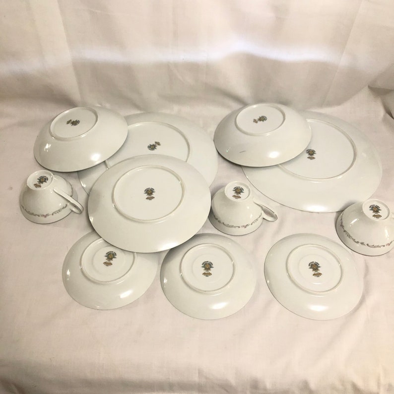 Noritake China 6109 Mayfair Dinnerware Set With 3 Cups and Saucers, 2 ...
