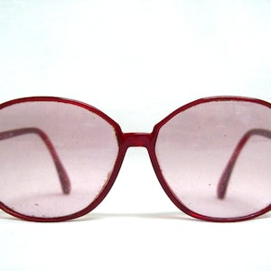 Vintage Silhouette Red Big Round Sunglasses C 5560 Made in Austria ...