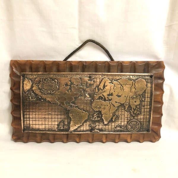 Wooden World Map Plaque - Etsy