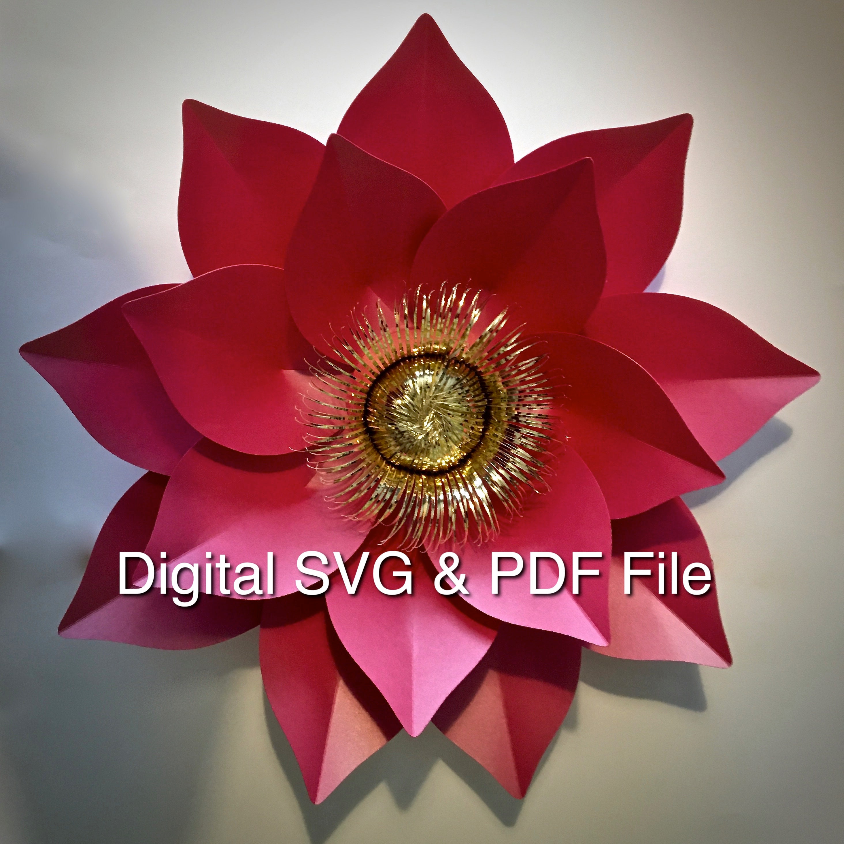 Stencil Lotus Flower Petal Pattern