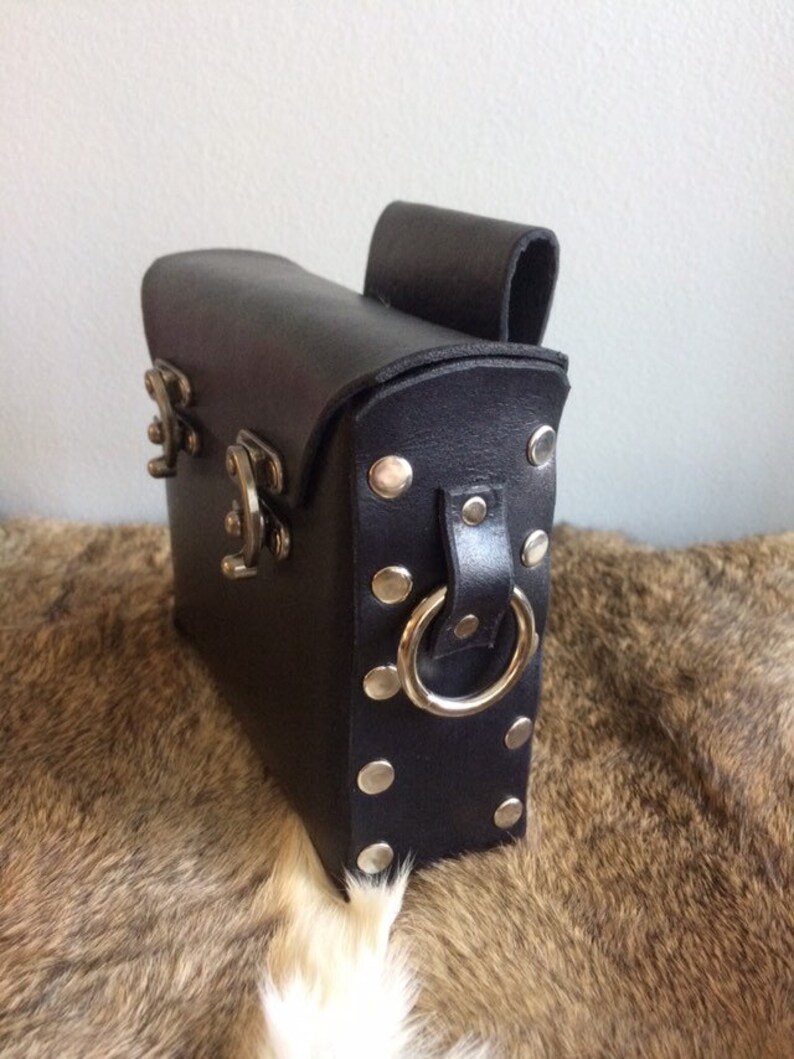 Large leather pouch medieval renaissance fantasy side bag | Etsy