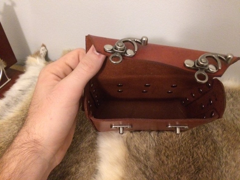 Large Leather Pouch Medieval Renaissance Fantasy Side Bag - Etsy