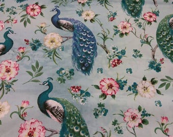 Peacock fabric | Etsy