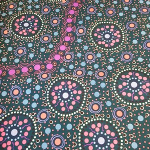 Per Yard Dreamtime Flowers Aboriginal Fabric for Clothing, Quilting ...